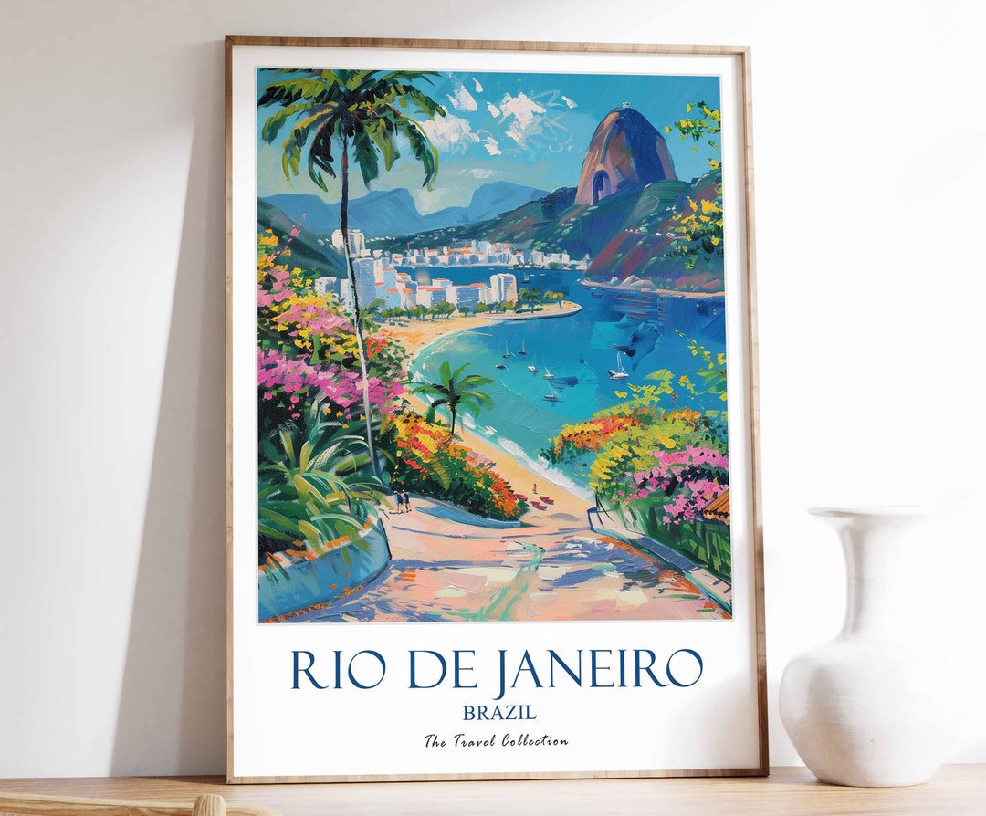 Rio De Janeiro Print, Rio De Janeiro Travel Poster, Brazil Travel Print ...