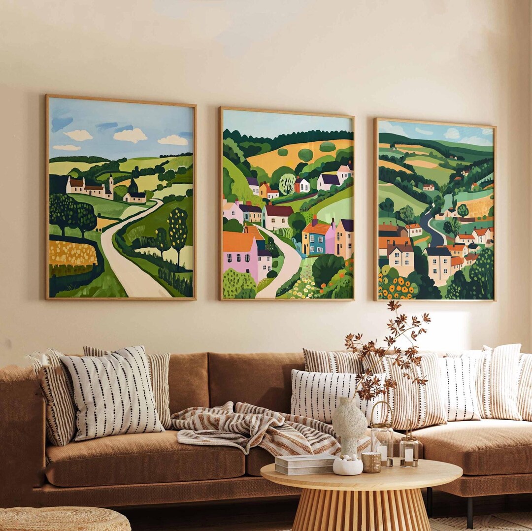 Set of 3 West Yorkshire Posters, England Travel Prints, Leeds Wall Art ...