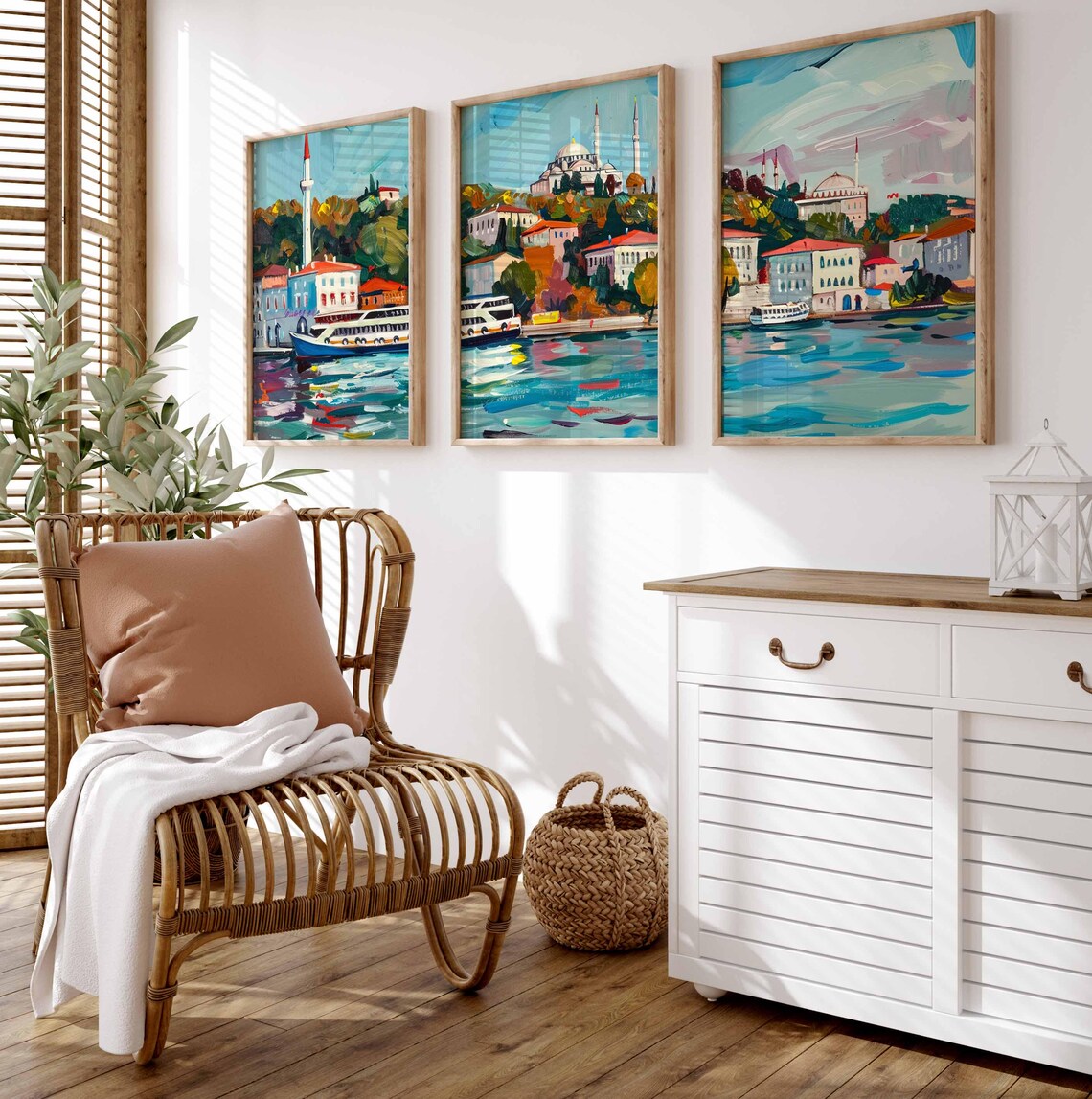 Set of 3 Istanbul Posters, Istanbul Travel Prints, Istanbul Art ...