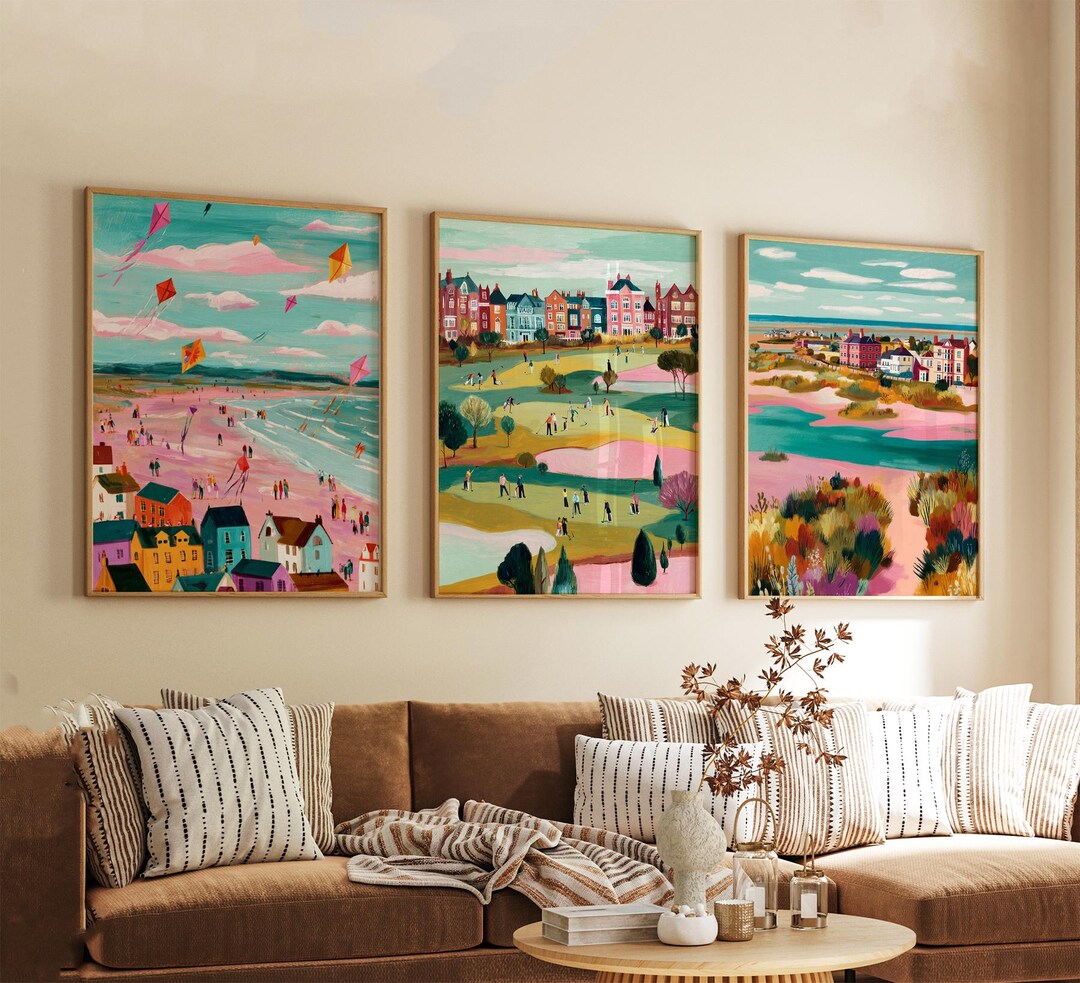 Set of 3 Lytham St Annes Travel Posters, Lancashire Coastal Wall Art ...