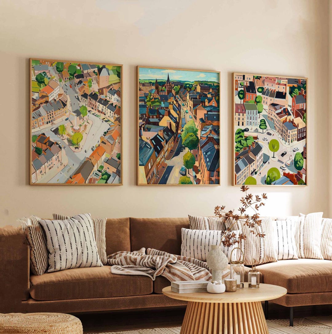 Set of 3 Loughborough Posters, UK Travel Prints, Loughborough Wall Art ...
