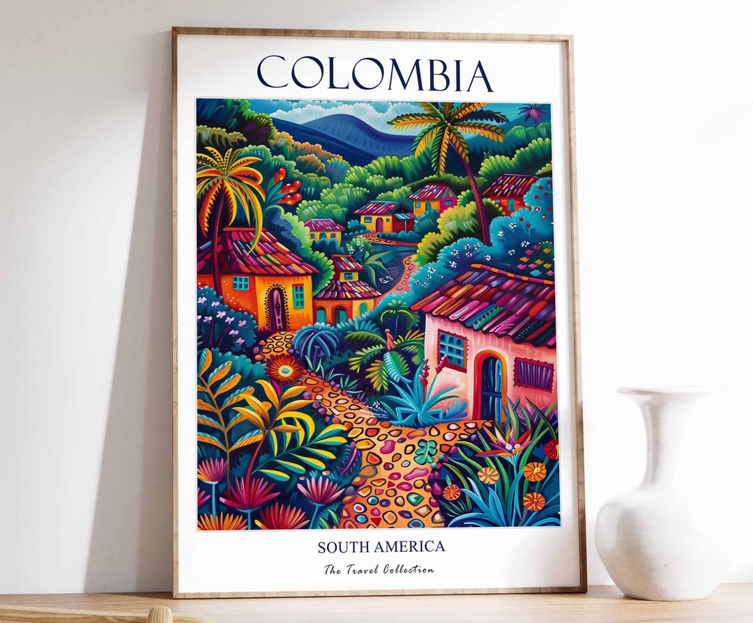 Colombia Print, Colombia Travel Poster, South America Travel Art ...