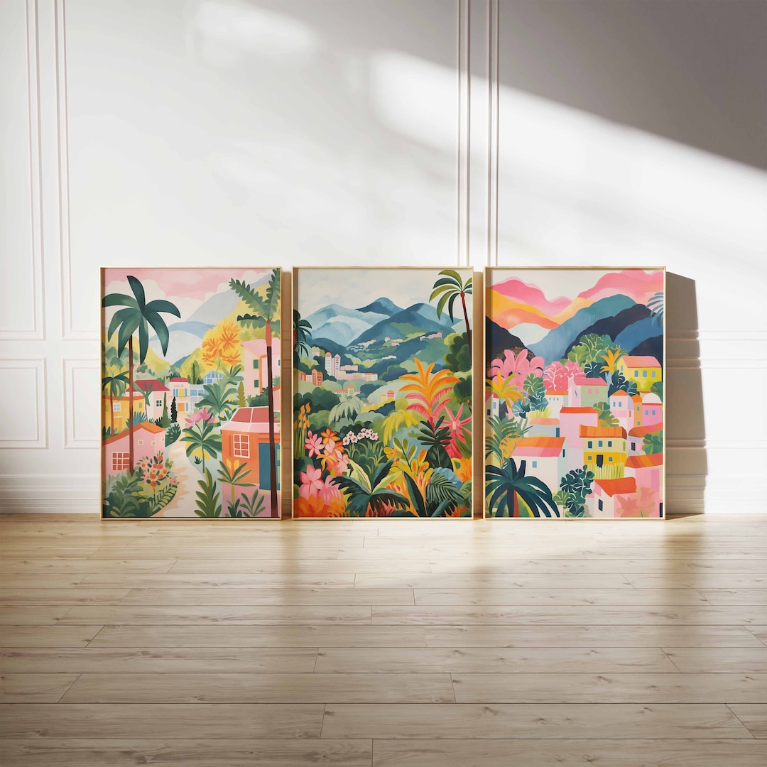 Set of 3 Medellín Colombia Posters, Vintage Colombian Floral Prints ...