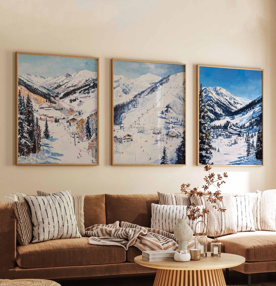 Set of 3 Snowbird Ski Poster Set, Snowbird Print, Austria Poster ...