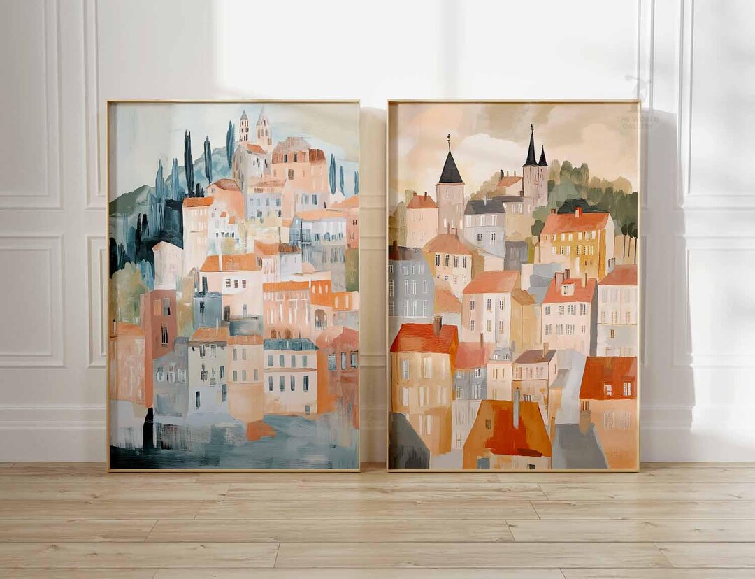Set of 2 Settle Posters, Yorkshire Travel Prints, UK Wall Art, Vintage ...