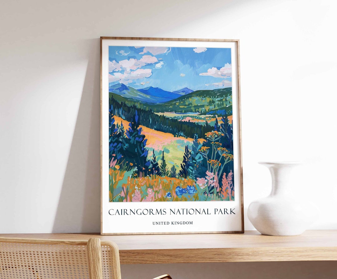 Cairngorms Poster, Scotland Poster, Scottish Highlands Poster, Nature ...