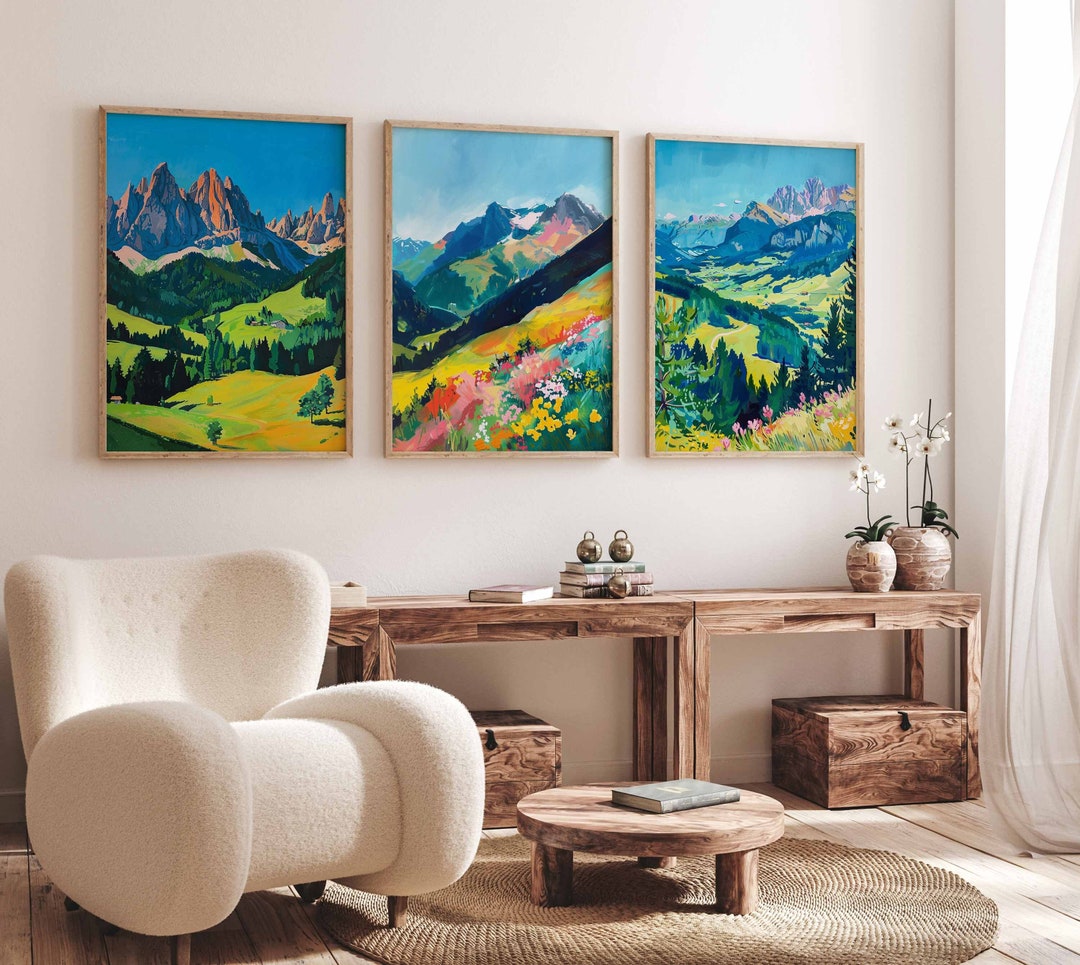 Set of 3 Wilder Kaiser Posters, Wilder Kaiser Travel Prints, Wilder ...