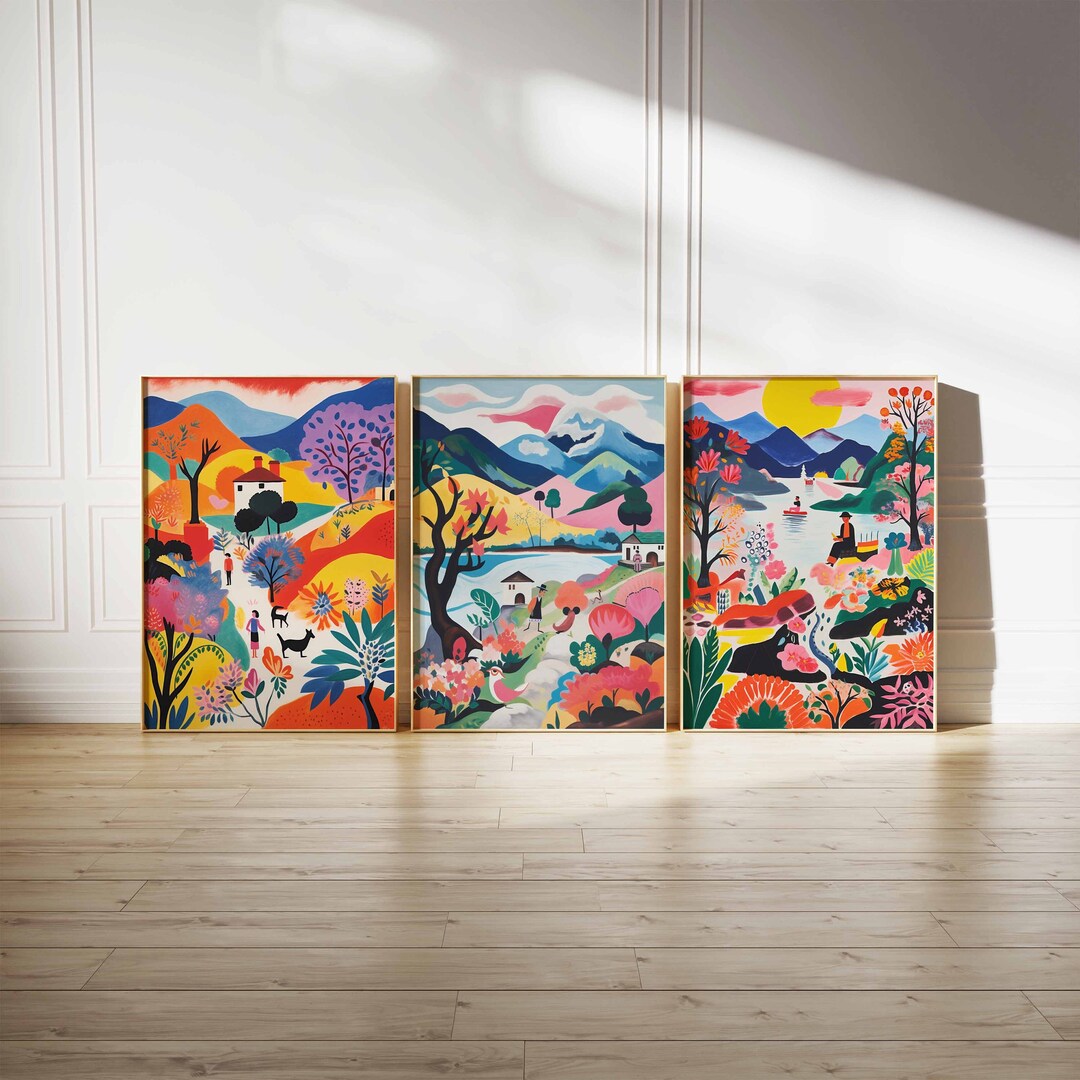 Set of 3 Chile Posters, Vintage Chilean Floral Prints, Indigenous Art ...