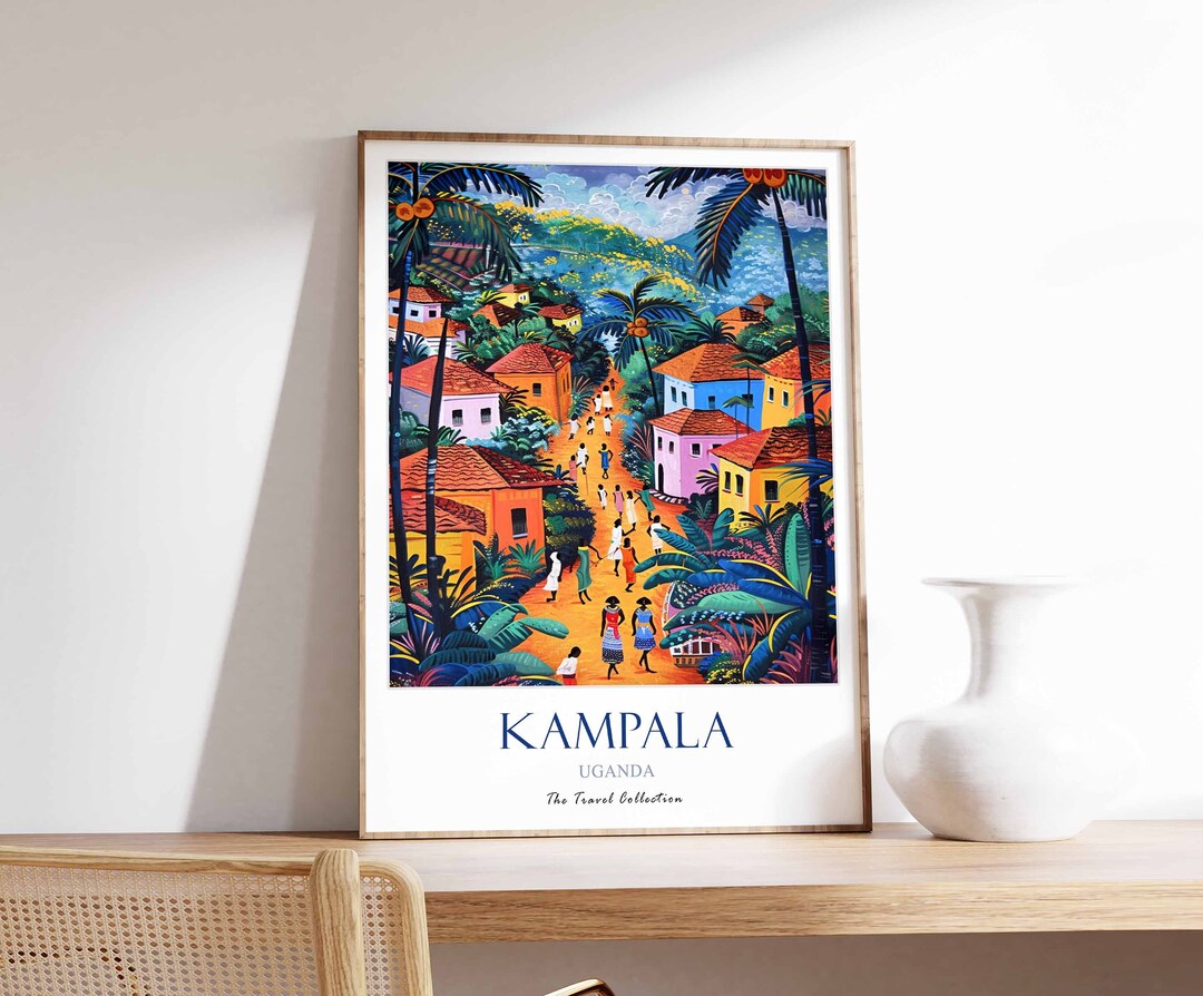 Kampala Poster, Uganda Poster, Africa Poster, African Print, Kampala ...