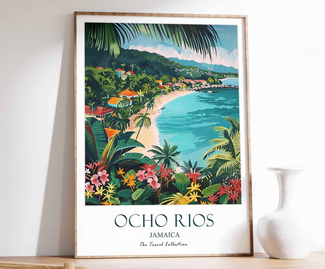 Ocho Rios Print, Ocho Rios Travel Poster, Jamaica Travel Poster ...