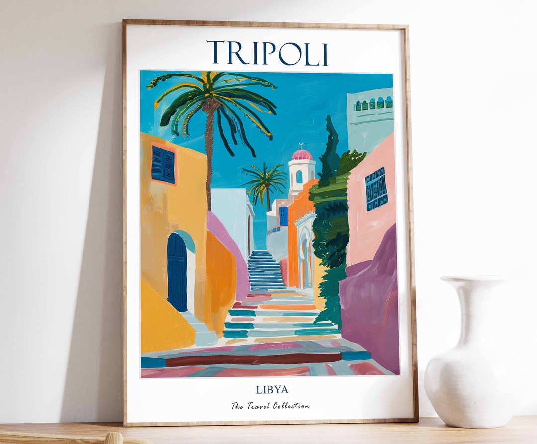 Tripoli Print, Tripoli Travel Poster, Middle East Travel Print, Islamic ...