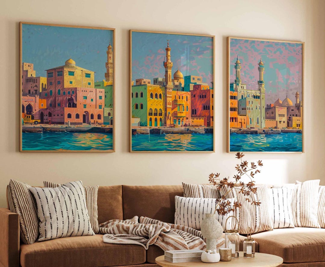 Set of 3 Jeddah Posters, Saudi Arabia Travel Posters, Jeddah Prints ...