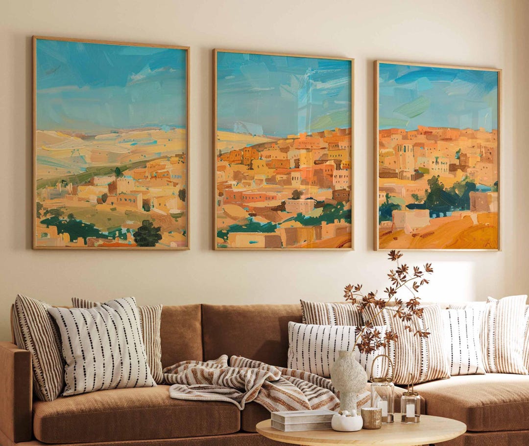 Set of 3 Amman Travel Poster Set, Jordan Travel Prints, Jordanian Art ...