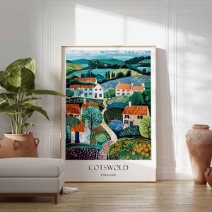 Cotswolds Poster, England Poster, Countryside Landscape, English ...