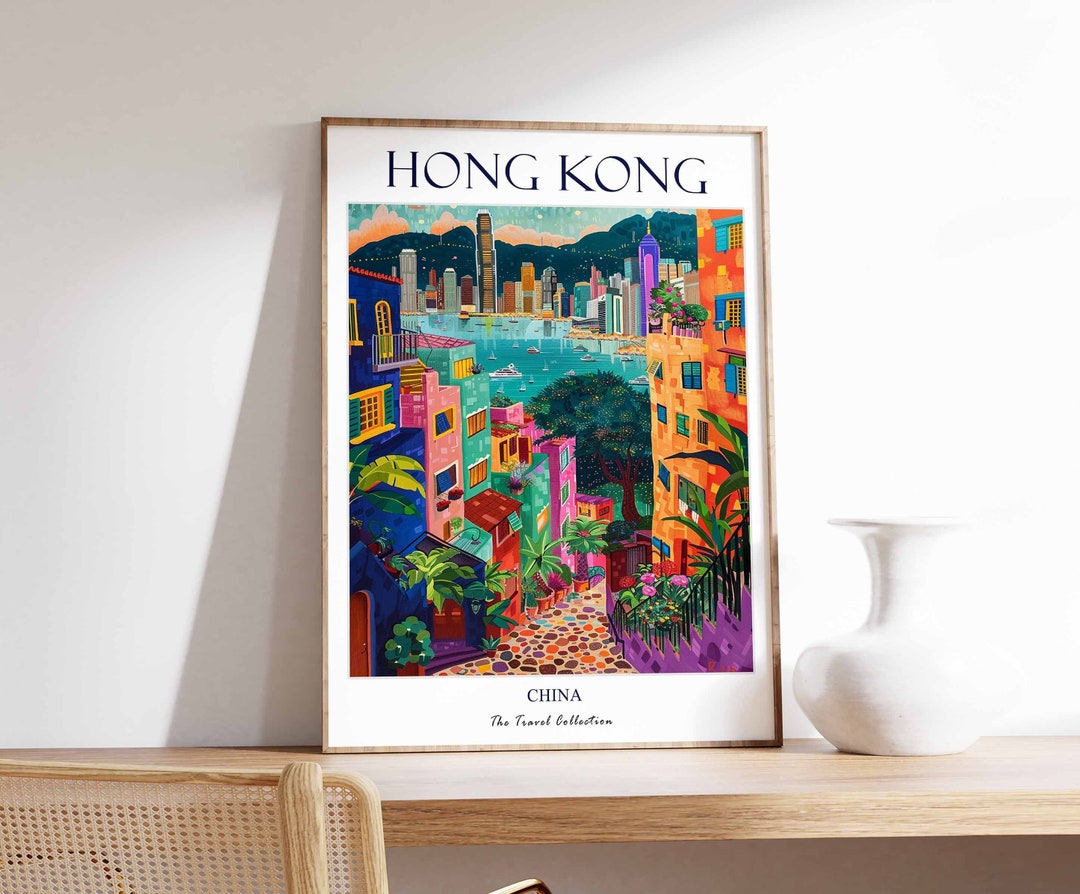 Hong Kong Poster, Hong Kong Poster, Southeast Asia Poster, Asian Travel ...
