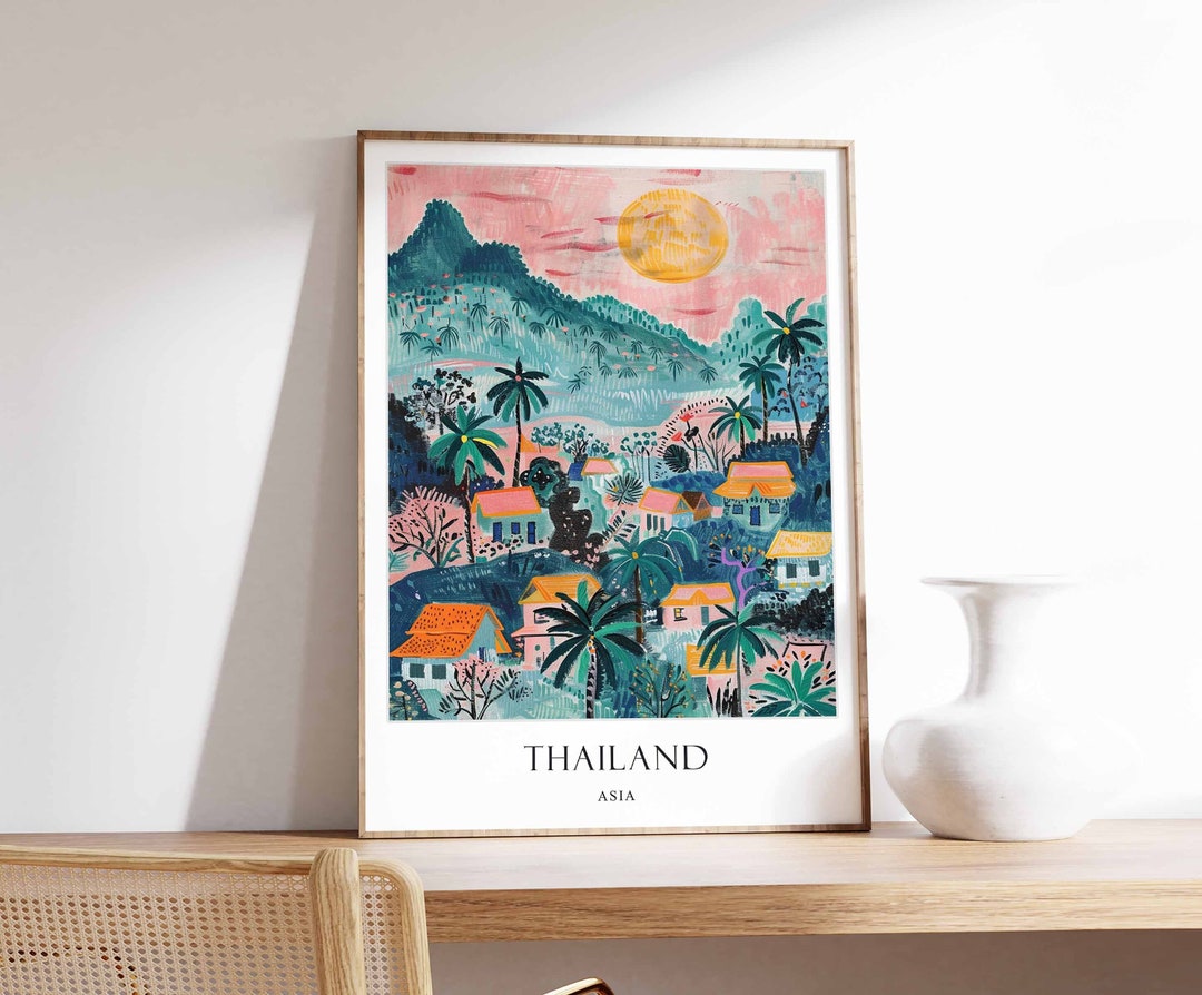 Thailand Poster, Southeast Asia Poster, Bangkok Poster, Phuket Poster ...