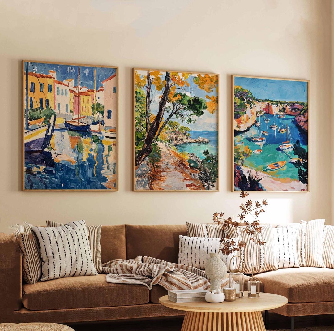 Set of 3 Menorca Travel Posters, Spain Wall Art Prints, Balearic ...