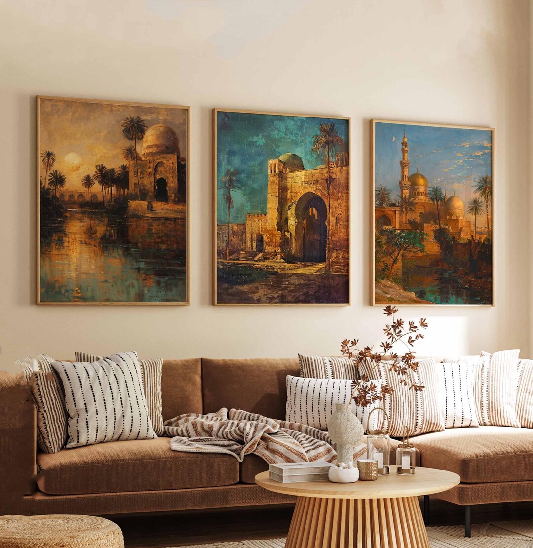 Set of 3 Baghdad Posters, Baghdad Prints, Travel Wall Art Set, Baghdad ...