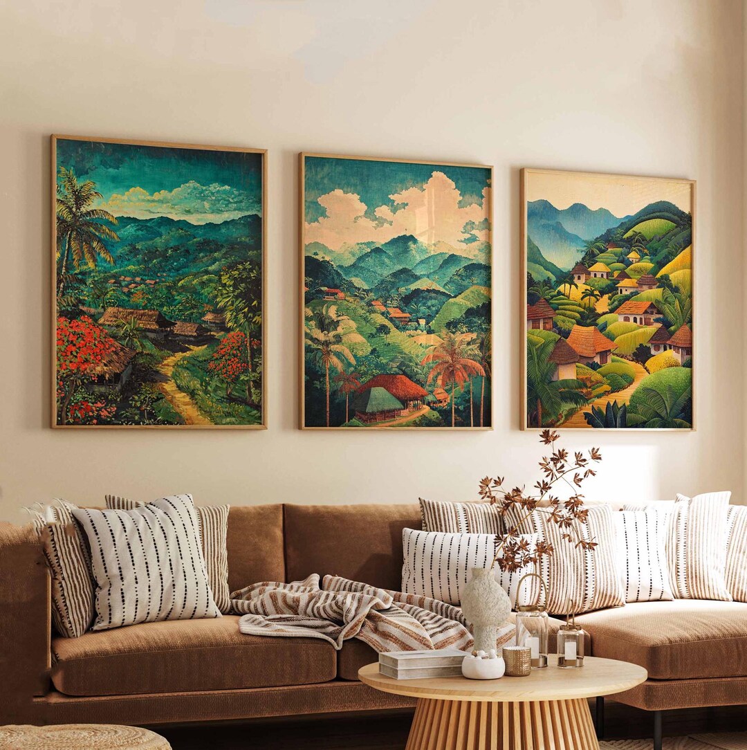 Set of 3 Bohol Chocolate Hills Posters, Bohol Travel Prints, Set of ...