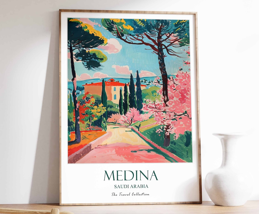 Medina Print, Medina Travel Poster, Saudi Arabia Poster, Islamic Decor ...