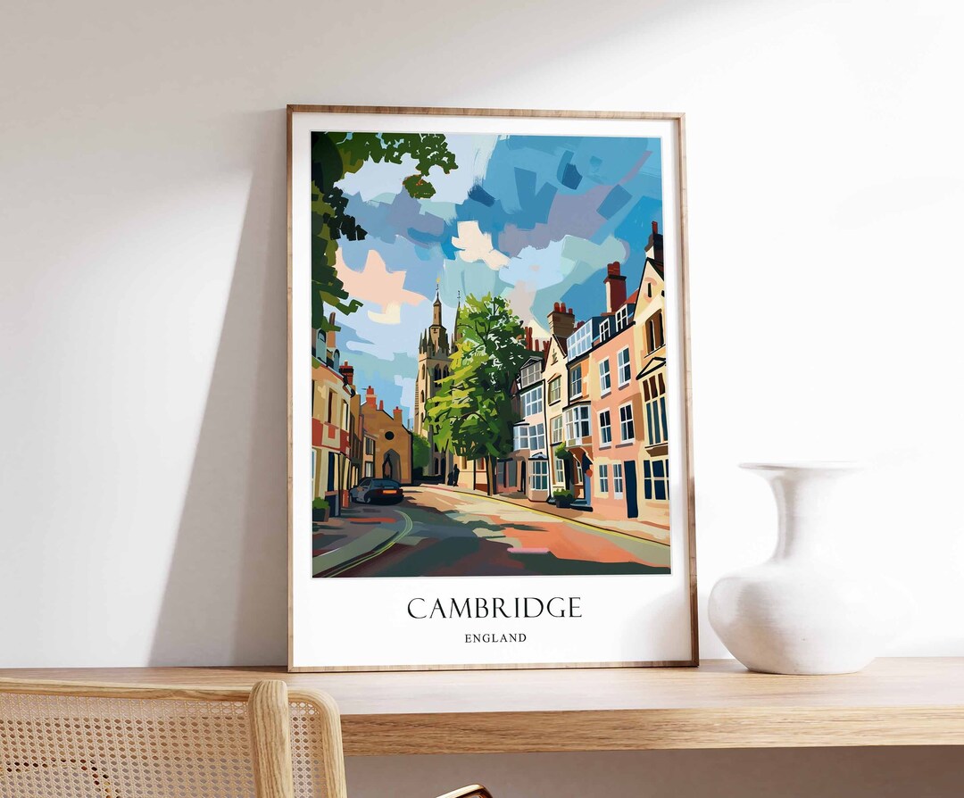 Cambridge Poster, England Poster, European Poster, Cambridge University ...
