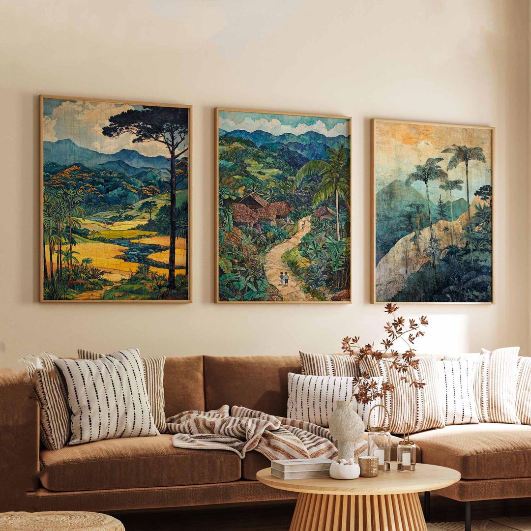 Set of 3 Bohol Chocolate Hills Posters, Bohol Travel Prints, Set of ...