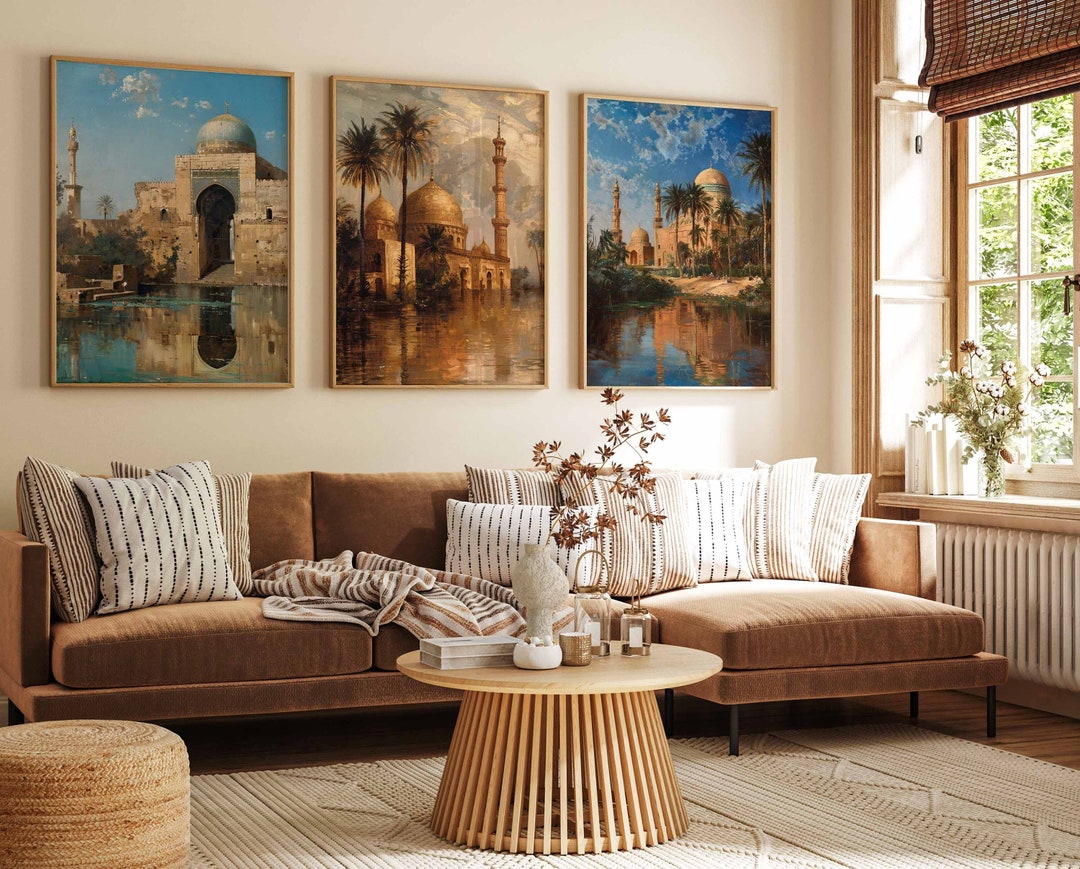 Set of 3 Baghdad Posters, Baghdad Travel Prints, Baghdad Art, Islamic ...