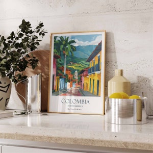 Colombia Print, Colombia Travel Poster, South America Travel Art ...