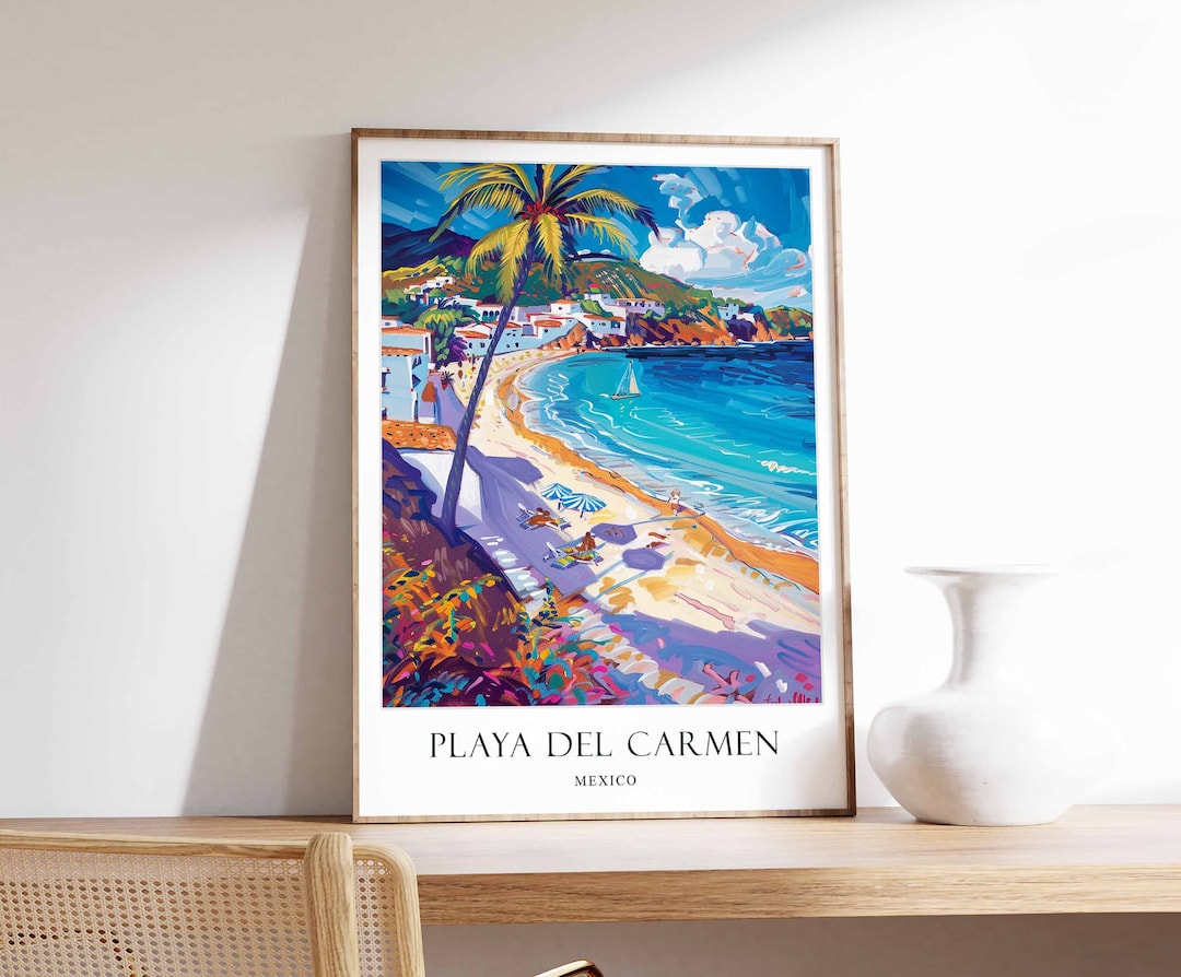 Playa Del Carmen Poster, Mexico Poster, Caribbean Poster, Mexican ...