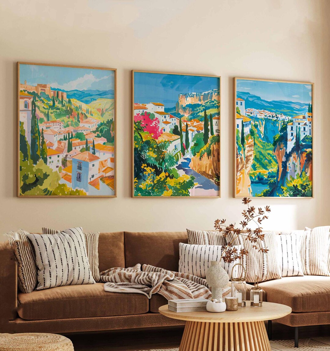 Set of 3 Ronda Posters, Ronda Spain Prints, Andalusia Wall Art Set ...