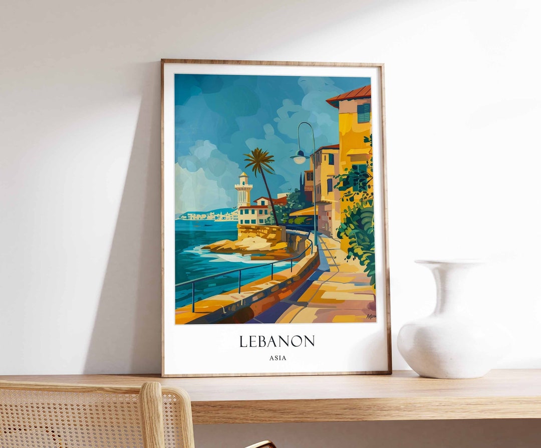 Lebanon Poster, Beirut Poster, Middle East Poster, Mediterranean Poster ...