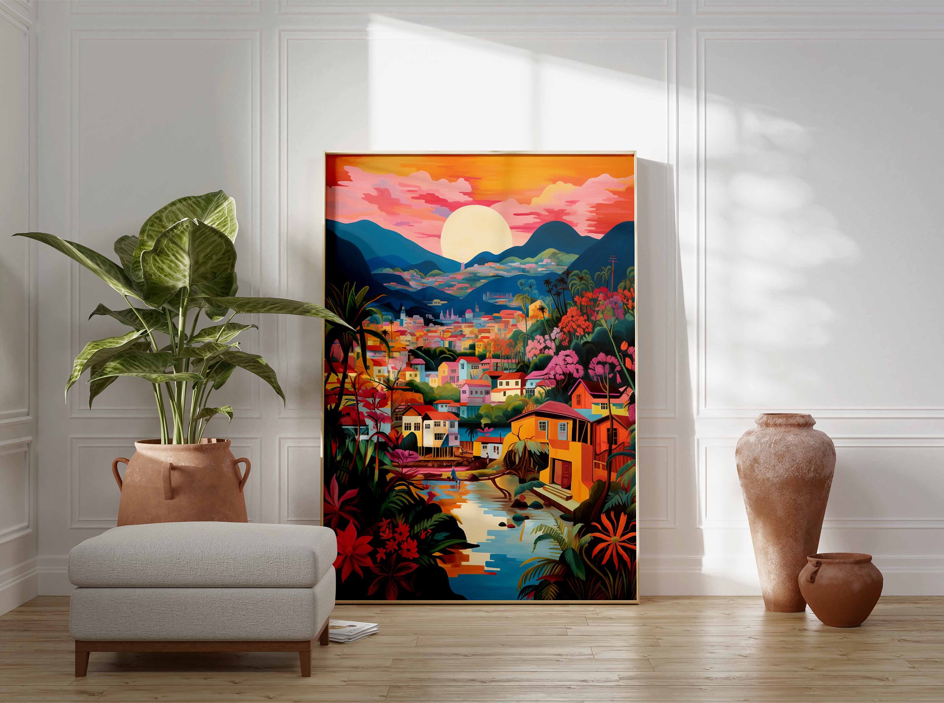 Colombia Travel Poster, Latin American Decor, Colombian Print, Floral ...