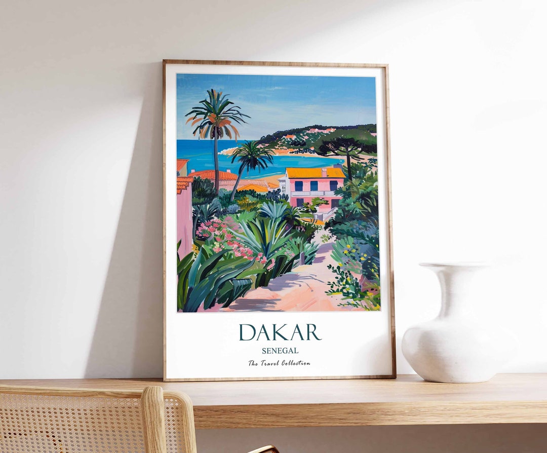 Dakar Poster, Senegal Poster, Africa Poster, Dakar Travel Print ...