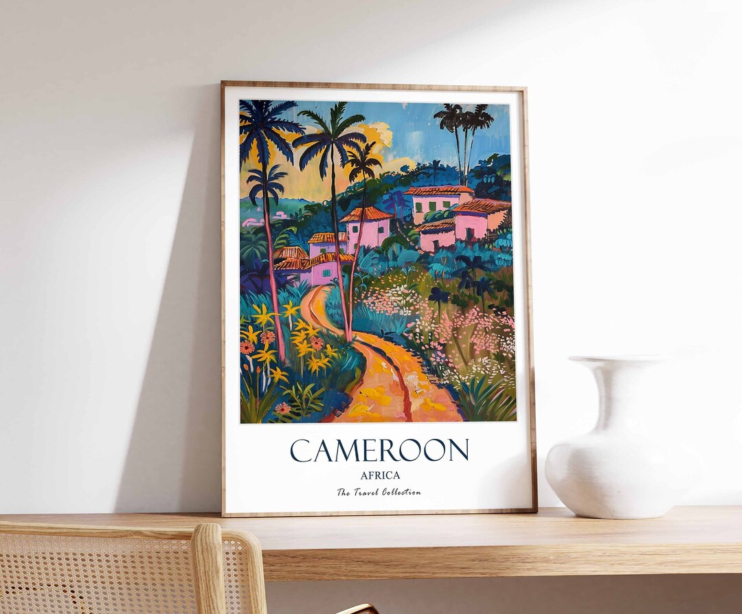 Cameroon Poster, Africa Poster, Travel Poster, Rainforest Poster ...