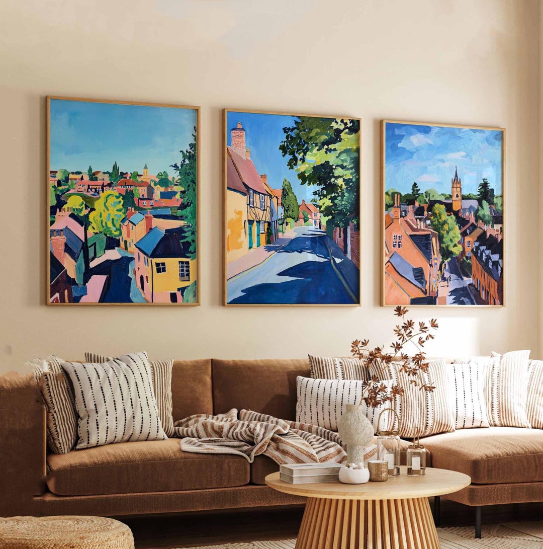 Set of 3 Solihull Posters, England Travel Prints, Solihull Wall Art Set ...