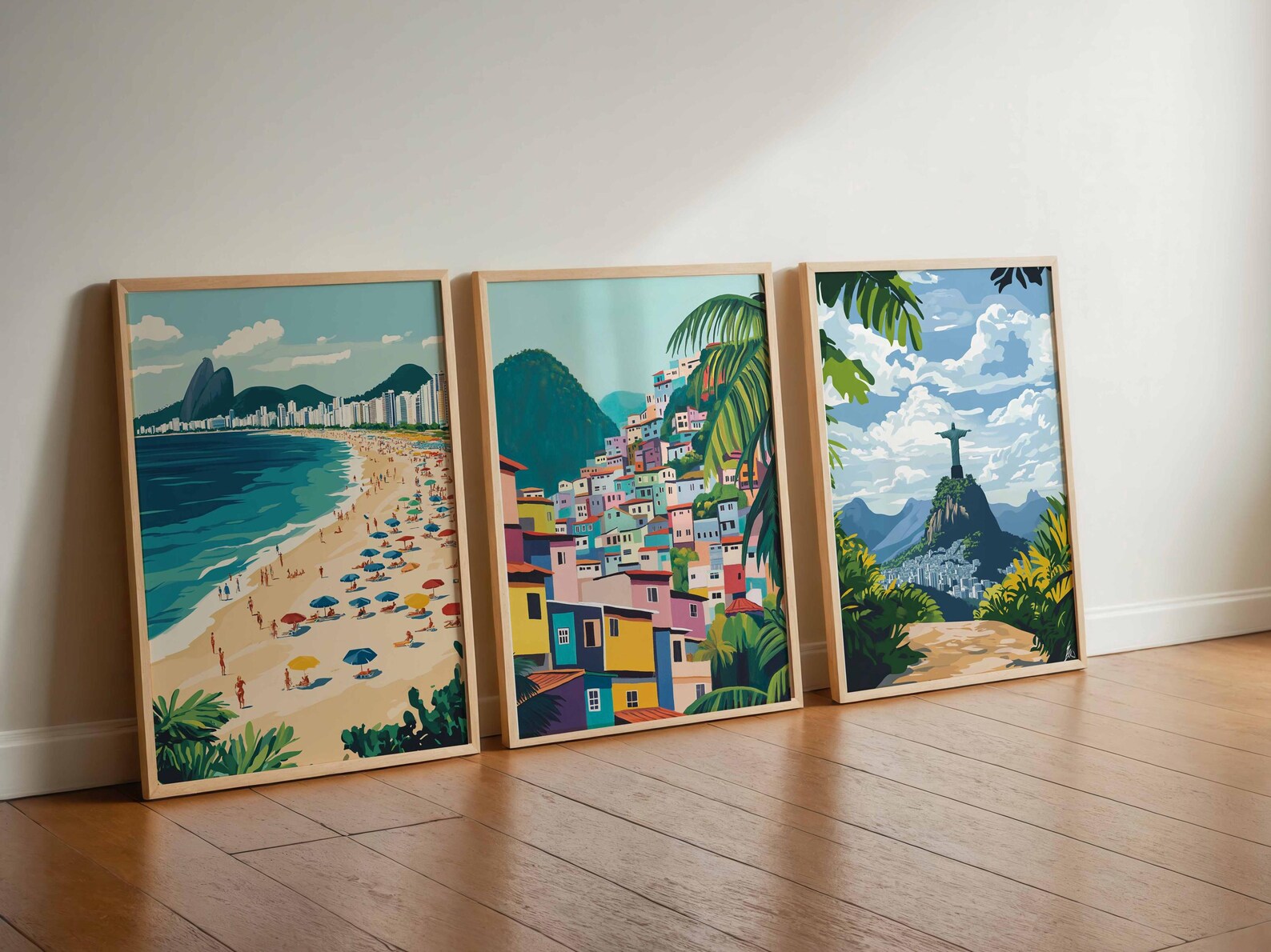 Set of 3 Rio De Janeiro Posters, Brazil Travel Prints, Brazilian City ...