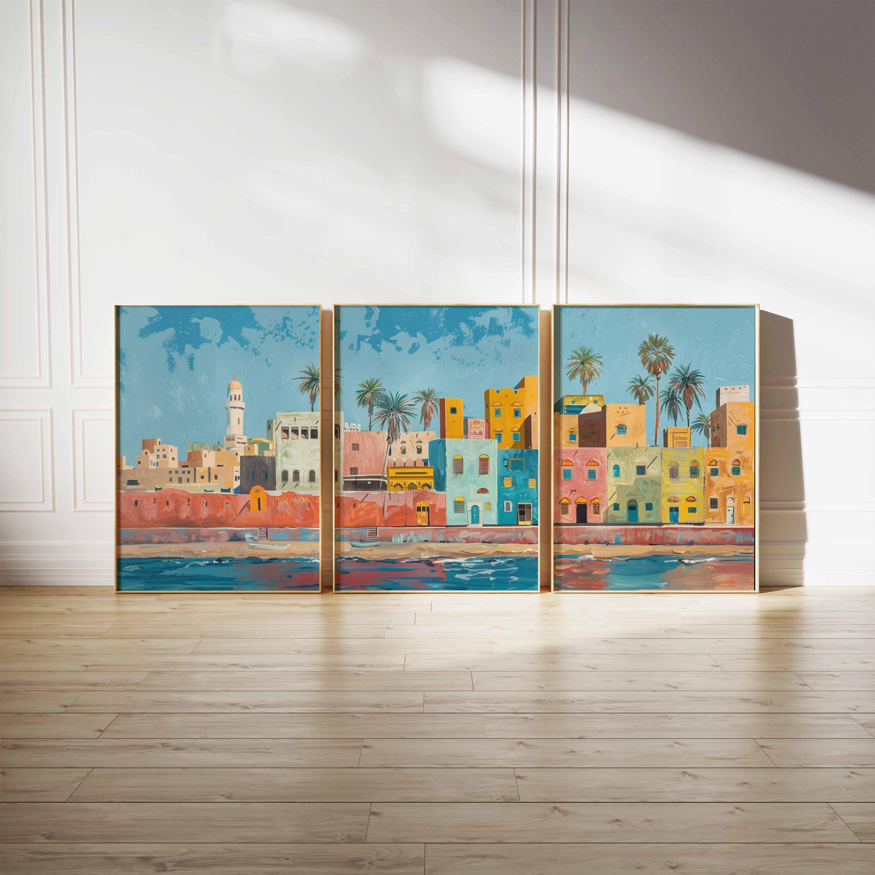 Set of 3 Jeddah Posters, Saudi Arabia Travel Posters, Jeddah Prints ...