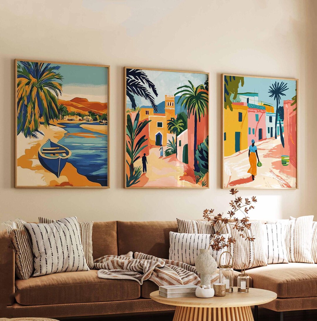 Set of 3 Chad Posters, African Prints, Chad Wall Art, Chad Decor ...