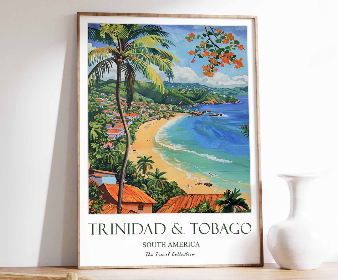 Trinidad and Tobago Travel Poster, Trinidad and Tobago Print, South ...