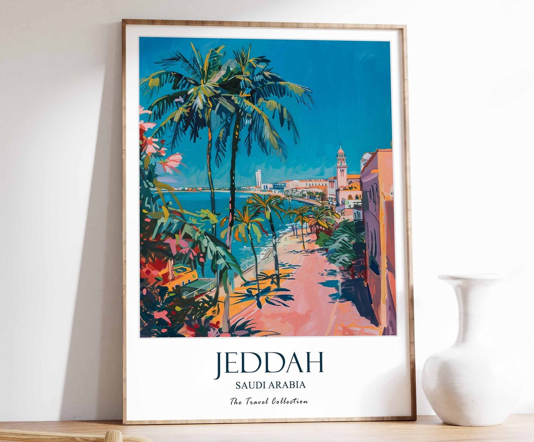 Jeddah Print, Jeddah Travel Poster, Saudi Arabia Poster, Islamic Decor ...