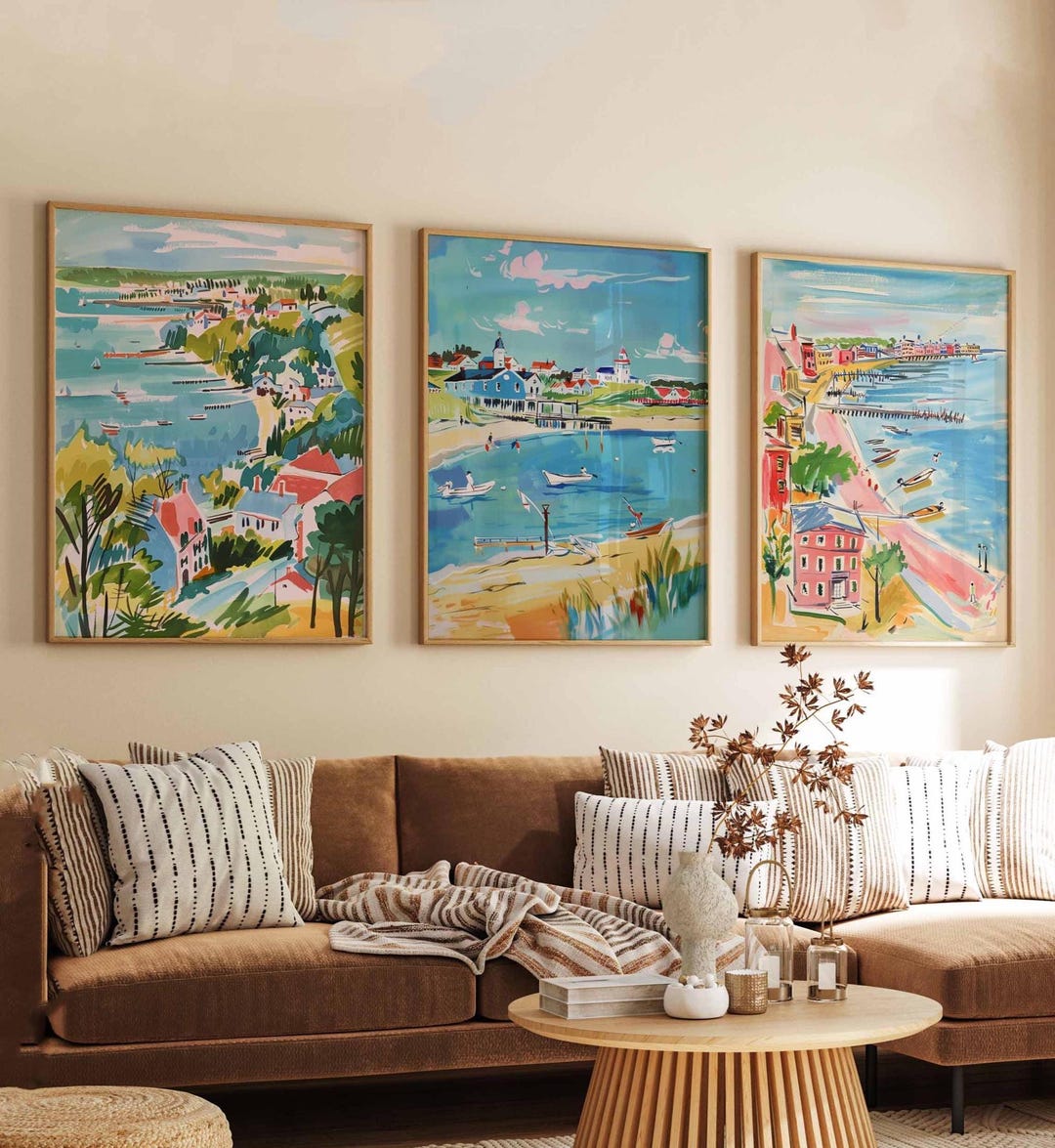 Set of 3 New Jersey Posters, USA Prints, Mid-atlantic Wall Art Sets ...