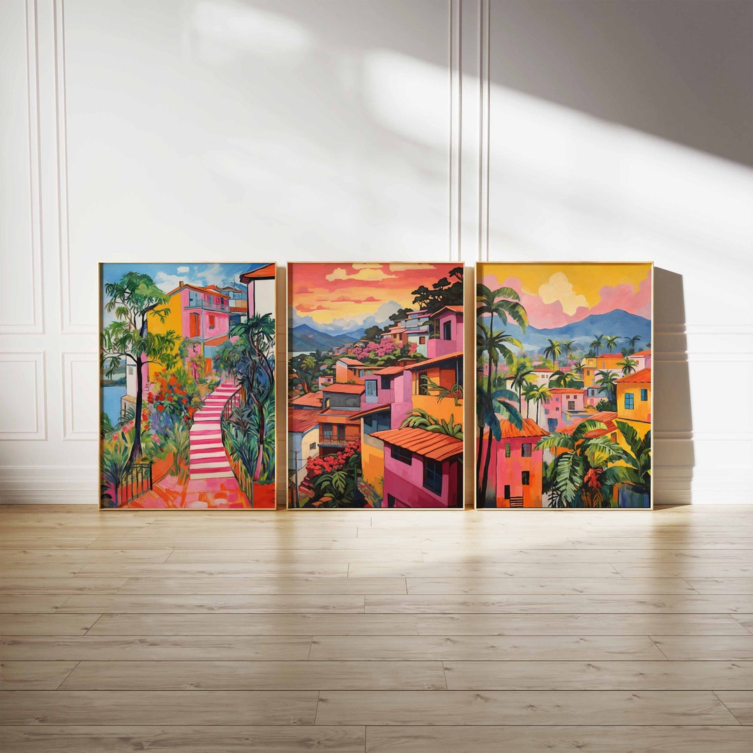 Set of 3 Medellín Colombia Posters, Vintage Colombian Floral Prints ...