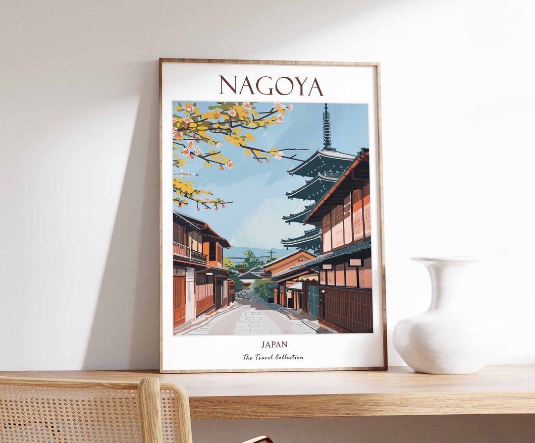 Nagoya Poster, Japan Poster, Asian Poster, Eastern Decor, Geisha Poster ...