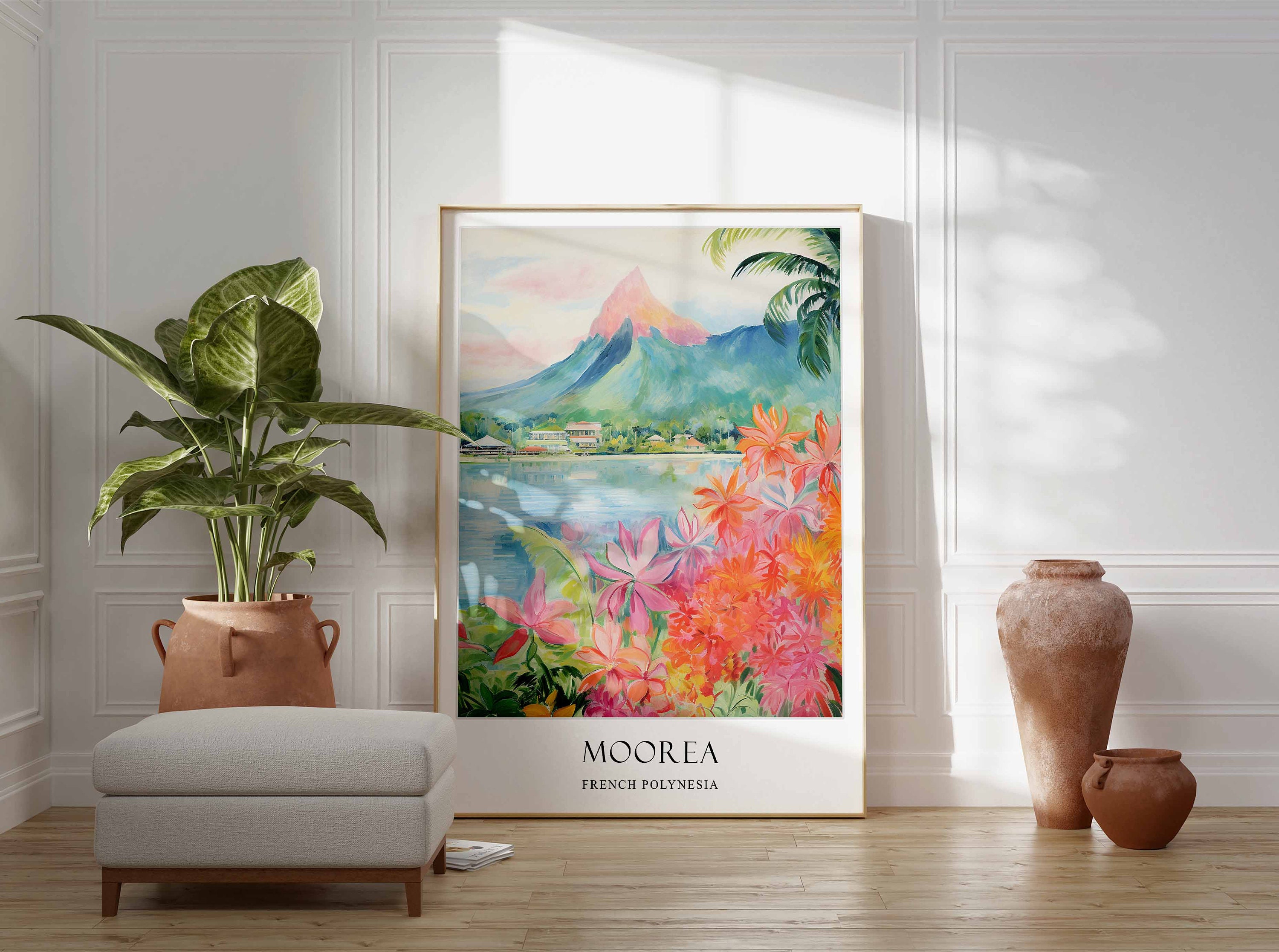Moorea Poster, French Polynesia Poster, Tahiti Poster, Moorea Travel ...