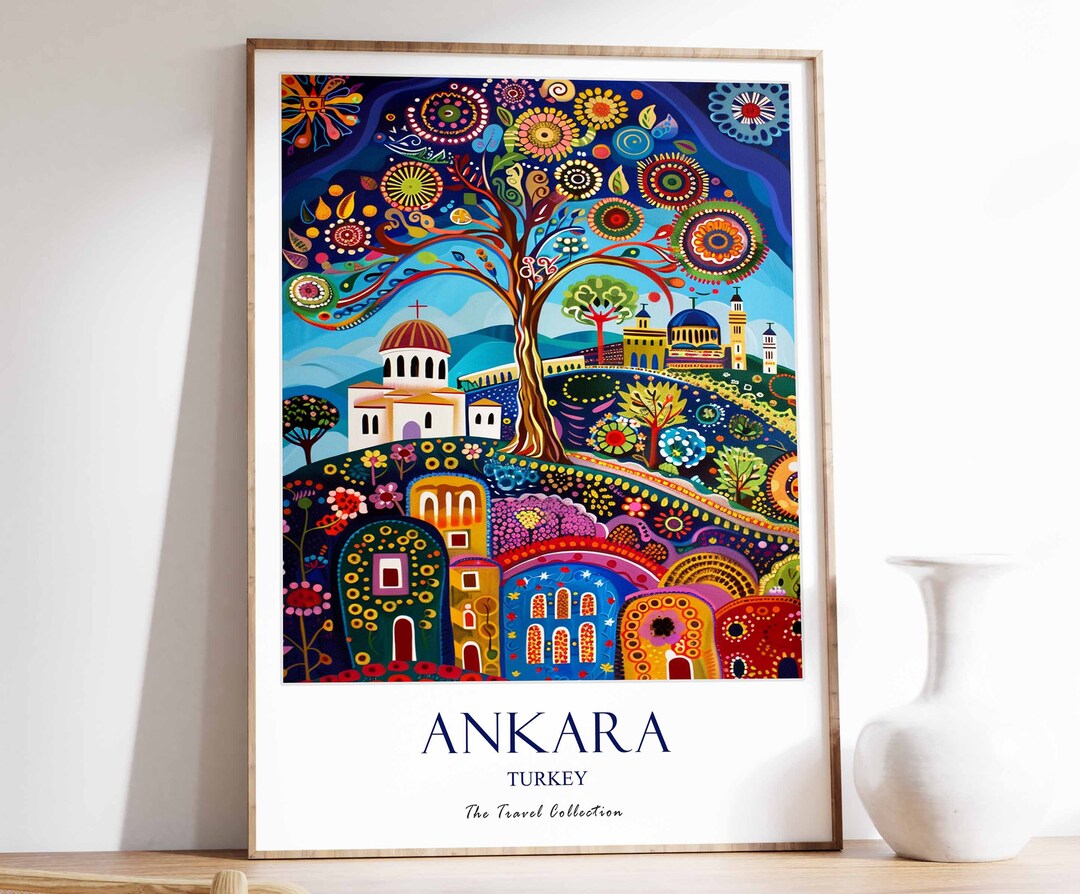Ankara Print, Ankara Travel Poster, Turkey Travel Print, Islamic Decor ...