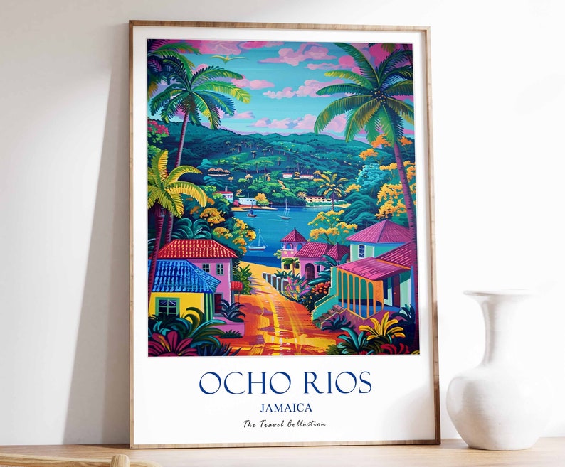Ocho Rios Print, Ocho Rios Travel Poster, Jamaica Travel Poster ...