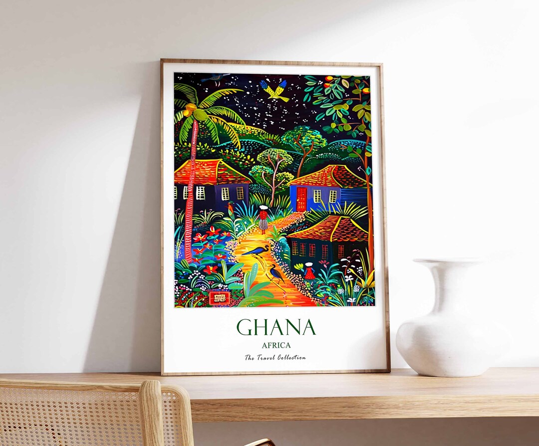 Ghana Poster, Africa Travel Poster, Africa Poster, African Print, Ghana ...