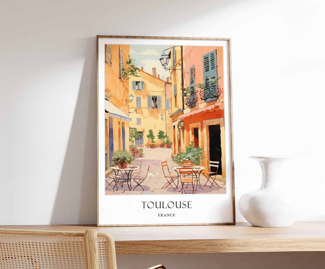 Toulouse Poster, France Poster, European Poster, French Poster ...
