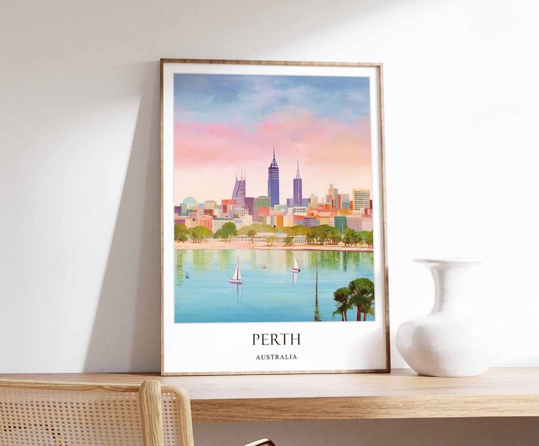 Perth Poster, Australia Poster, Western Australia Poster, Perth Wall ...