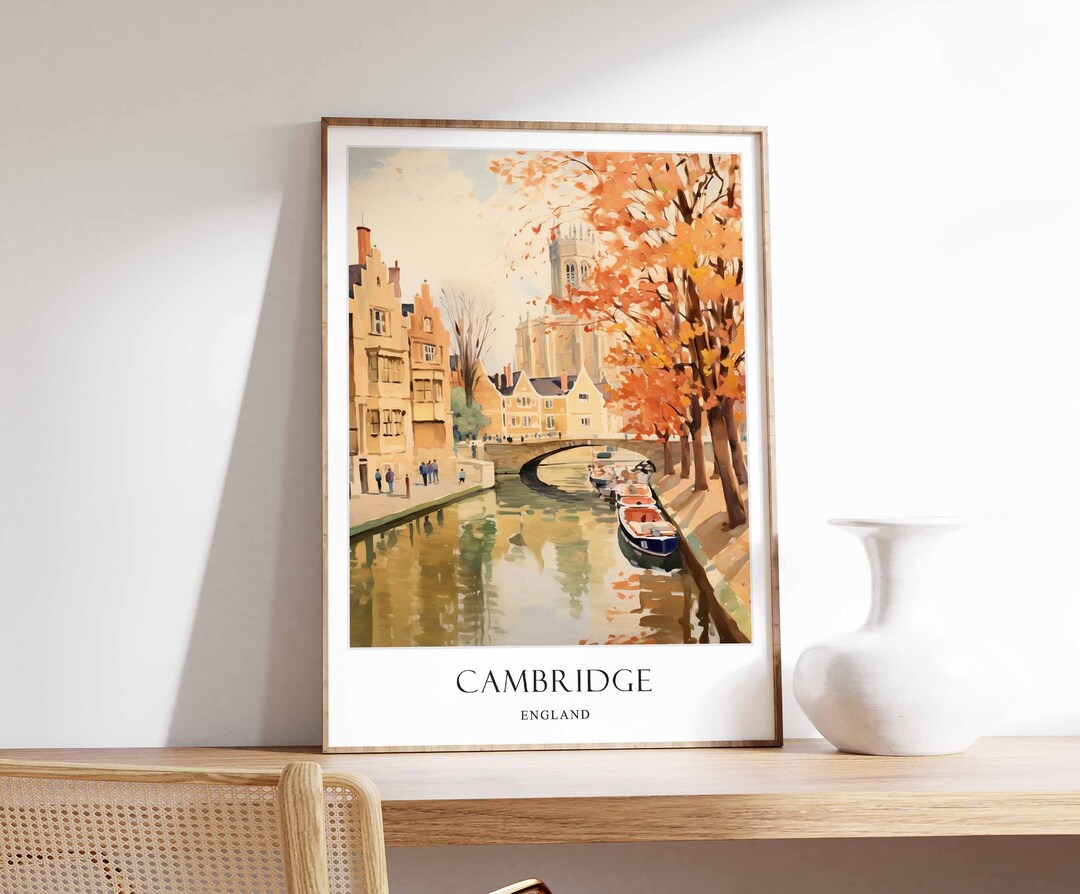 Cambridge Poster, England Poster, European Poster, Cambridge University ...